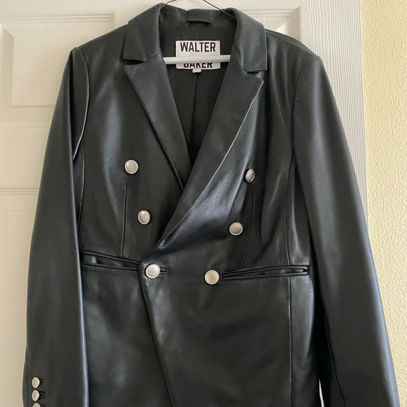 Walter Baker | Jackets & Coats | New Walter Baker Black Leather Blazer ...